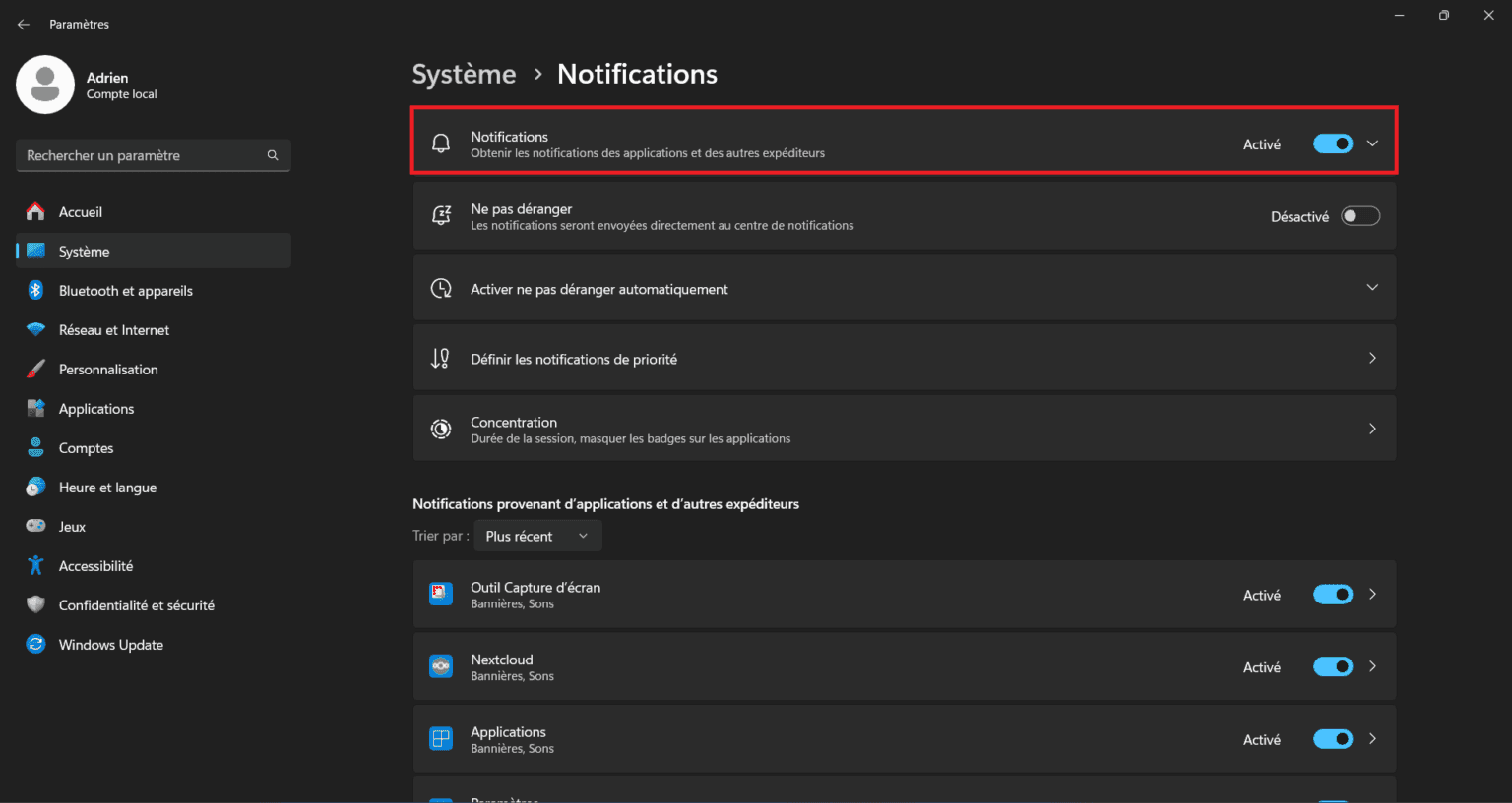 Désactiver les notifications sous Windows 11 - Assistouest Informatique Désactiver les notifications sous Windows 11 - Assistouest Informatique